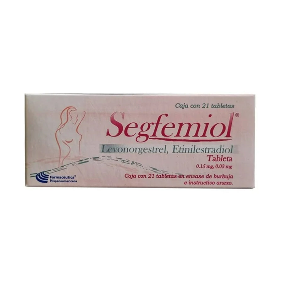 SEGFEMIOL (LEVONORGESTREL/ETINILESTRADIOL) 0.15MG/0.03MG CAJA C/21 TAB – My Store