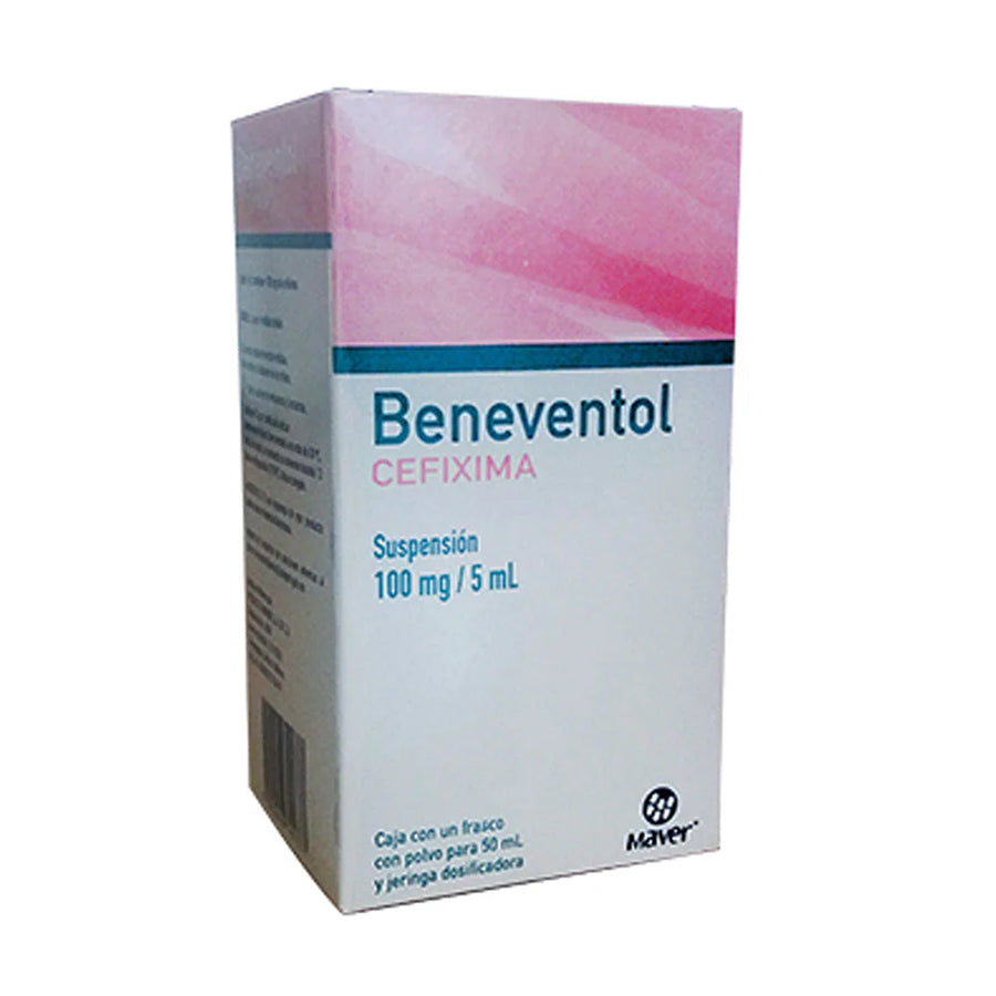 BENEVENTOL (CEFIXIMA) 100MG/5ML SUSPENSIÓN CAJA C/ 1 FRASCO CON POLVO ...