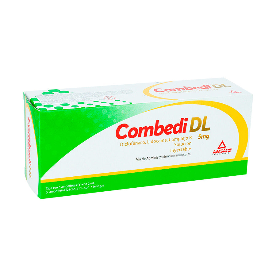 COMBEDI DL (COMPLEJO B/DICLOFENACO/LIDOCAINA) 5MG SOLUCIÓN INYECTABLE – Regiofarma